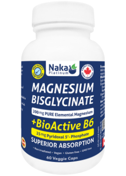 Buy Naka Magnesium Bisglycinate 200mg + BioActive B-6 - 60 V-Caps at ...