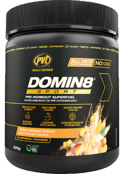 Buy PVL DOMIN8 Sport Pre-Workout Peach Mango 225g at NN