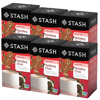 Buy Stash Tea Holiday Chai (Black Tea) - 18 Tea Bags x 6 Boxes at ...